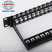 China 19 Inch 1U 48 Port UTP Unloaded Blank Network Patch Panel Unshielded Rack Mount Patch Panel for sale