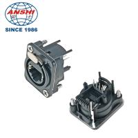 China D-Type Panel Mount Audio XLR Socket RJ45 Ethernet Network Interface Combined Connector For Equipment Panel for sale