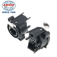 China D-Type Panel Mount Audio XLR Socket RJ45 Ethernet Network Interface Combined Connector For Equipment Panel for sale