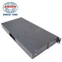 China 1U 24 Port Cat5e UTP RJ45 Patch Panel With Removable Drawer, Black Rack Mount Network Patch Panel for sale