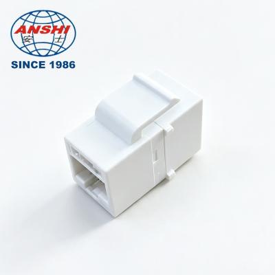 China ANSHI 180-Degree Tool-Free Keystone Jack RJ45 CAT5E CAT6 CAT6A UTP Unshielded Telecom Parts for sale