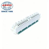 China 10 Pair 20 Pole LSA-PLUS Module PCB Terminal Telephone Connector XL-011L ABS Back Profile Mount Plugboard Telecom Parts for sale