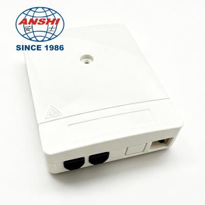 China Mini FTTH Invisible 2-Core Optical Terminal Box Fiber Optic Wall Socket for 3G & 4G Networks for sale