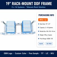China SUNSEA D19-B32-E1 19inch 120 Ohm 16 Systems 32 System Unit Digital Distribution Frame DDF for sale