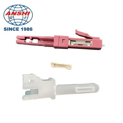 China FTTH Mechanical Splicer Fiber Optic LC APC Fast Connector Metal V-groove Single Mode Multimode OM3 OM4 for sale