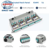China 2U/4U 19 Inch Rack Mount Fiber Optic Patch Panel, Cold Rolled Steel 8/16 Slot Modular ODF, 12‑72 Fibers Max Capacity for FTTH Network for sale