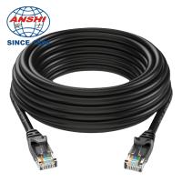 China CAT6 RJ45 UTP Patch Cord 24AWG Black Bare Copper Network Ethernet LAN Cable for sale