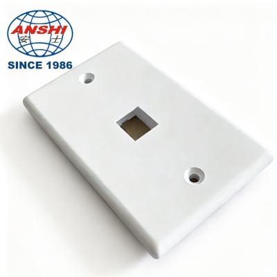 China US Standard 1 to 6 Gang Wall Plate, ABS Flame Retardant Network Outlet Faceplate Cover for sale
