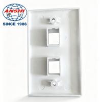 China ANSHI 120 Type US Standard Wall Mount Face Plate, 2 Port RJ45 RJ11 Double Port Telecommunications Product for sale