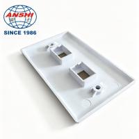 China ANSHI 120 Type US Standard Wall Mount Face Plate, 2 Port RJ45 RJ11 Double Port Telecommunications Product for sale