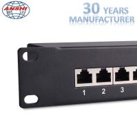 China CAT6 STP Shielded Rack Mount Patch Panel 1U 19 Inch 24 Port IDC PCB Type for sale