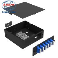 China Mini ODF ODB Box 24-Core 4-Port Fiber Optic Terminal Box Industrial-Grade 35mm DIN-150 Rail FTTH FTTX SC Optical Cable Box for sale