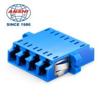 China Factory Supply 4 Cores LC UPC/APC Quads Fiber Optic Adapter Singlemode SM OM3 OM4 Coupler with Flange 0.2 IL for sale