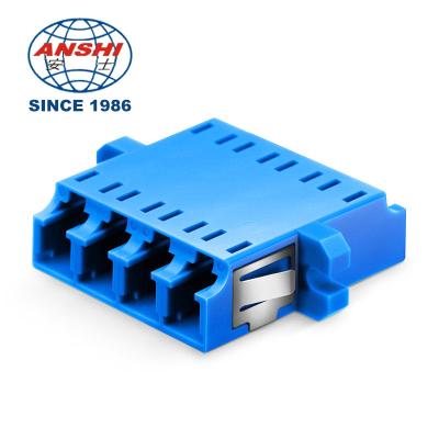 China Factory Supply 4 Cores LC UPC/APC Quads Fiber Optic Adapter Singlemode SM OM3 OM4 Coupler with Flange 0.2 IL for sale