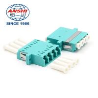 China Factory Supply 4 Cores LC UPC/APC Quads Fiber Optic Adapter Singlemode SM OM3 OM4 Coupler with Flange 0.2 IL for sale
