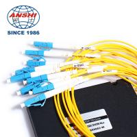 China LC UPC Connector ABS BOX Type 1x8 Fiber Optic PLC Splitter High Quality Cable Type Optical PLC Splitter for sale