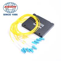 China LC UPC Connector ABS BOX Type 1x8 Fiber Optic PLC Splitter High Quality Cable Type Optical PLC Splitter for sale