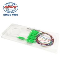 China Fiber Optic PLC Splitter 1*8 Steel Tube FTTH 1x8 SCAPC Single Mode PLC Splitter with POE/GSM Support Mini Type Fiber Optic for sale