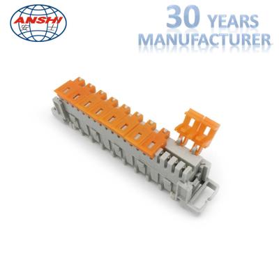 China 10 Pairs Krone Disconnection Module / Double Side Electrical Terminal Block for sale