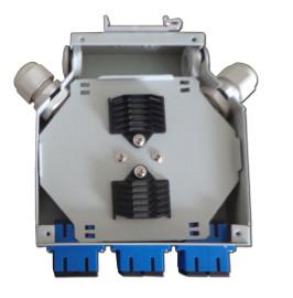 China Metal 6 Cores Fiber Optic Terminal Box / Waterproof Fiber Optic Termination Box for sale