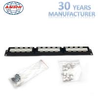 China ANSHI 25 Ports RJ11 Krone IDC Patch Panel Unshielded Type 1U Height for sale