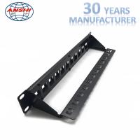 China Plastic Powder Cladding Unshielded Unloaded Patch Panel 12 Port CAT5E CAT6 CAT6A UTP for sale