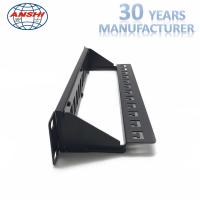 China Plastic Powder Cladding Unshielded Unloaded Patch Panel 12 Port CAT5E CAT6 CAT6A UTP for sale