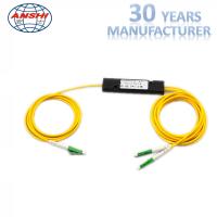 China Single Mode FTTH Distribution Box Optical Coupler 1x2 LC APC PLC Splitter FBT for sale