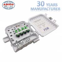China Wall Mount Fiber Distribution Box 8 Core With Plc Splitter Waterproof Outdoor Fat Box for sale