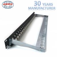 China ANSHI  19 Inch 1U 24 Ports CAT6A STP Patch Panel for sale