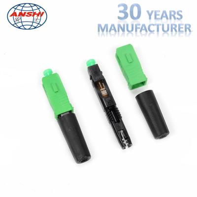 China Pre Embedded Quick Connector SC APC Fiber Optic Accessories for sale