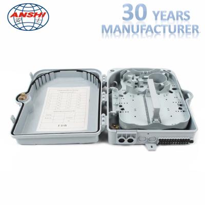 China 16 Cores PLC Cassette Type or 24 Cores adapter and pigtail Outdoor Fiber Distribution Box for sale