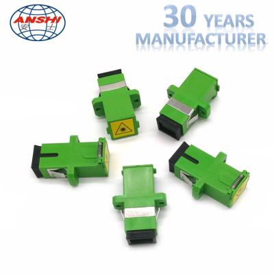 China Ftth SM SC APC Simplex Adapter With Shuttle Laser Marking for sale