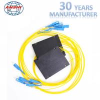 China FC 1x4 PLC Splitter Fiber Optic Accessories FTTH Cassette Type for sale