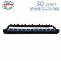 China 1u Cat6 24 Port Utp Patch Panel With Rear Cable Management for sale