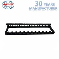 China 1u Cat6 24 Port Modular Type Utp Patch Panel With Rear Cable Management for sale