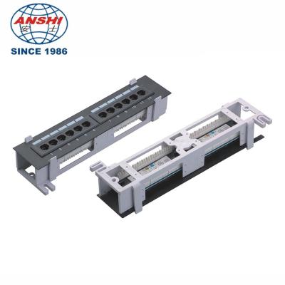 China 10inch 12 Port Wall Moun UTP Patch Panel 110 IDC Type for sale