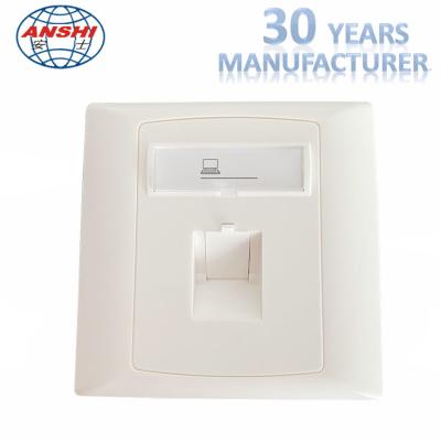 China RJ45 1 Port 86 Type Network Wall Face Plate For Telephone for sale