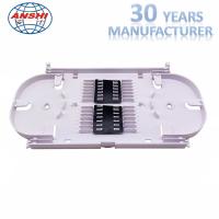 China Protective Plastic Fiber Optic Splice Tray 12 Core Capacity For Distribution Box for sale