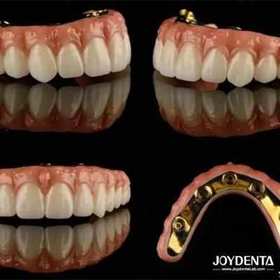 China Ti Bar Zirconia Hybrid Implant Bridges High Translucency For Dental Prosthesis for sale