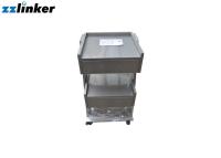China Mobile Dental Cabinet GD070 White Steel Lab Furniture with Two Drawers 530x510x840mm for sale