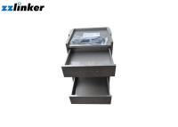 China Mobile Dental Cabinet GD070 White Steel Lab Furniture with Two Drawers 530x510x840mm for sale