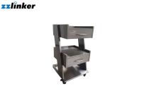 China Mobile Dental Cabinet GD070 White Steel Lab Furniture with Two Drawers 530x510x840mm for sale