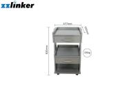 China Mobile Dental Cabinet GD070 White Steel Lab Furniture with Two Drawers 530x510x840mm for sale