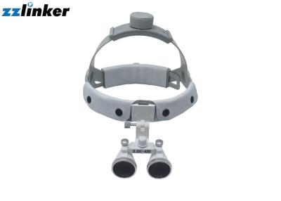 China LED Adjustable Dental Loupes 3.5x Portable Leather Headband Black White for sale