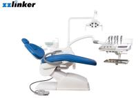 China Hydraulic Dental Chair Unit Top Mounted 3 Memory Positions 440mm Low Position Blue for sale