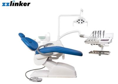 China Hydraulic Dental Chair Unit Top Mounted 3 Memory Positions 440mm Low Position Blue for sale