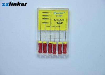 China Dental Endo Reamer Files Stainless Steel 6 Pack Hand Use Root Canal Instruments ISO Sizes 21mm 25mm for sale