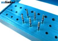 China Opening Type Dental Abrasive Bur Disinfection Box 30 Holes Aluminum Autoclavable 135°C for sale