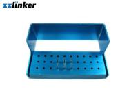 China Opening Type Dental Abrasive Bur Disinfection Box 30 Holes Aluminum Autoclavable 135°C for sale